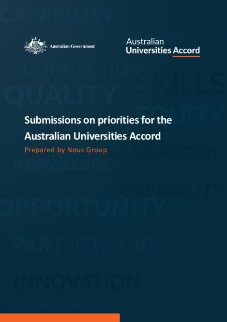 Nous Group consultation report - Department of Education, Australian Government